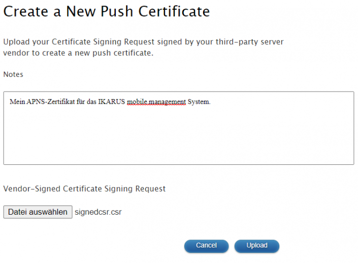 Create And Renew The Apns Certificate Ikarus Security Software