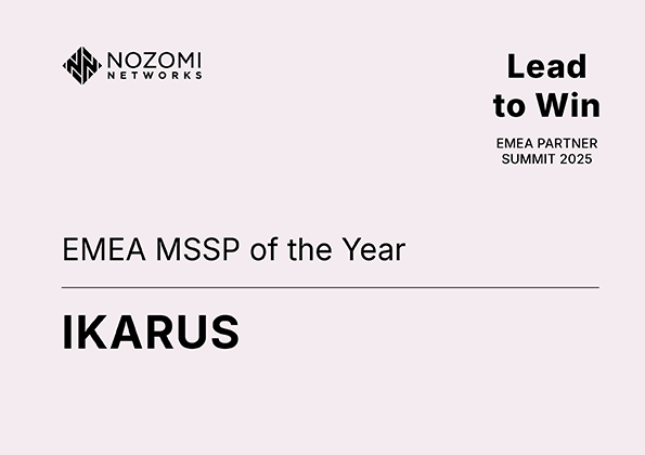 IKARUS Named ‘EMEA MSSP of the Year 2025’ by Nozomi Networks - IKARUS Security Software